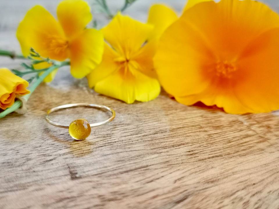 California Poppy Stacking Ring – Birch Artisan Studio
