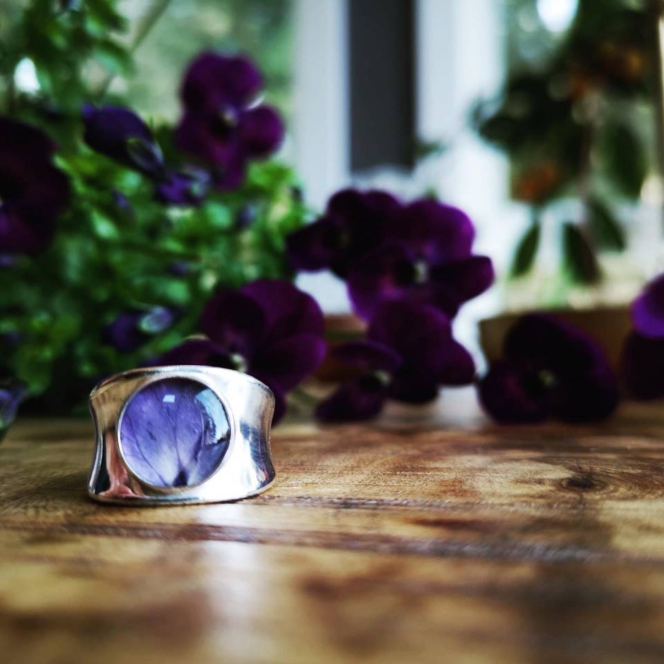 Violet Chunky Ring - Birch Artisan Studio