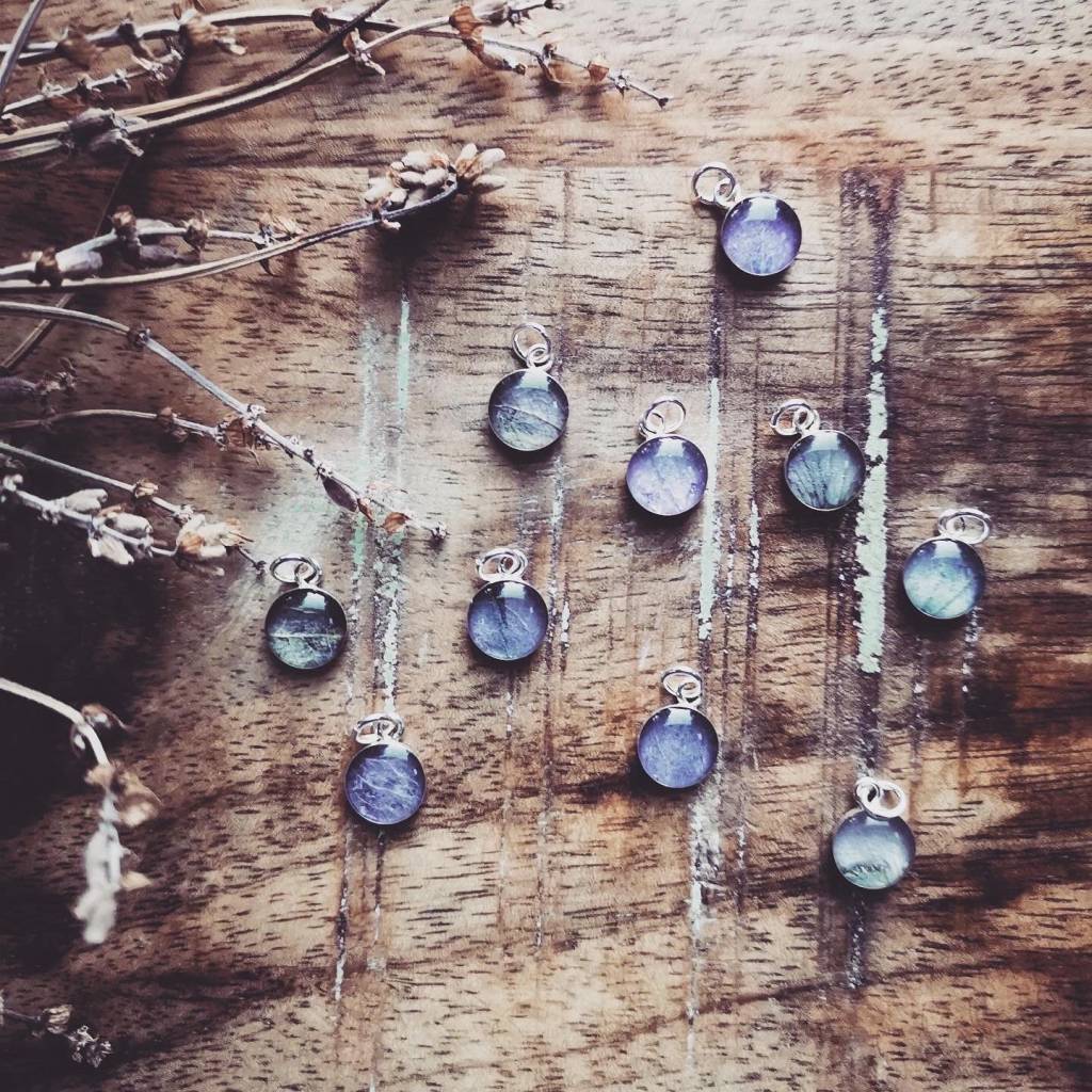 Blue Hydrangea Charm ~ Sterling Silver or Gold-Filled – Birch Artisan ...